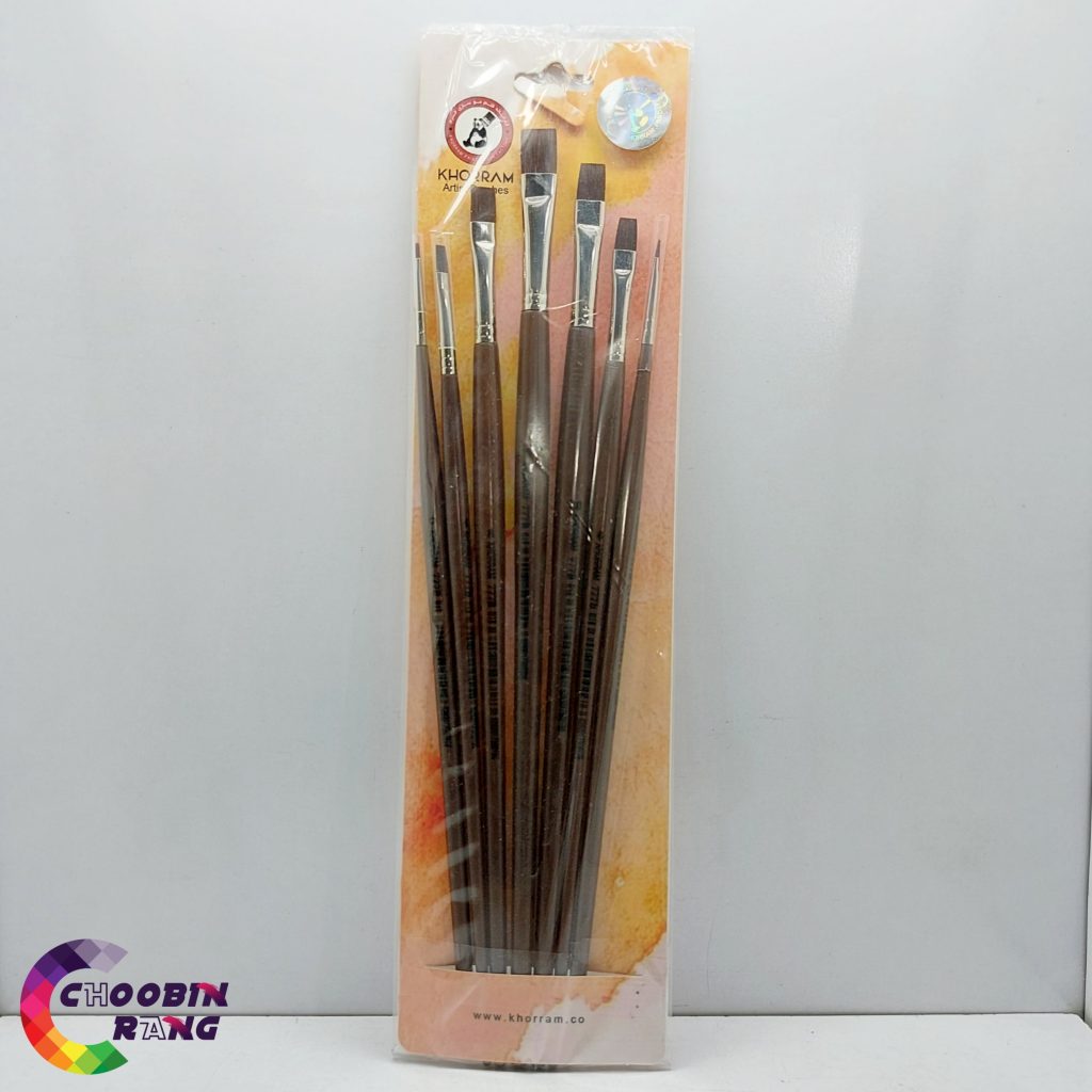 پک قلم مو تخت نرم خرم (7 عددی) - فروشگاه چوبین رنگ