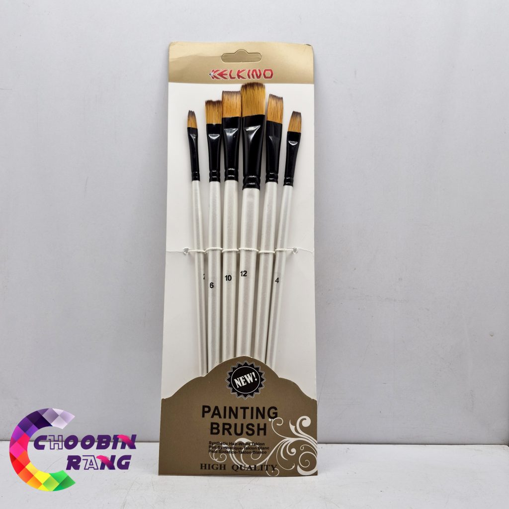 پک قلم مو تخت نرم (6 عددی) - فروشگاه چوبین رنگ